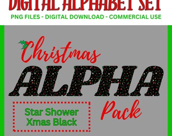 Digital Alphabet Set, Printable PNG Alpha Pack Design, Doodle Clipart ...