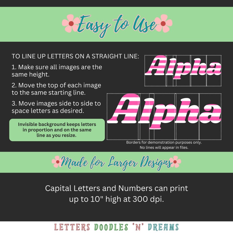 Digital Alphabet Set, Printable PNG Alpha Pack Design, Doodle Clipart ...