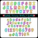 Bright Checkers Digital Alphabet Set, Printable PNG Alpha Pack Design ...
