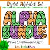 Halloween Polka Dot Digital Alphabet Set, Printable PNG Alpha Pack ...