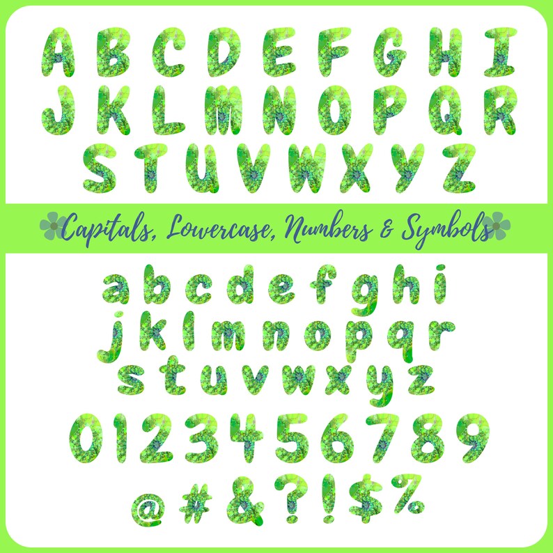Lime Green Tie-dye Digital Alphabet Set, Printable PNG Alpha Pack ...