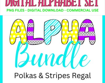 Green Money Digital Alphabet Set, Printable PNG Alpha Pack Design ...