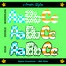 Checkers & Stars Digital Alphabet Set, Printable PNG Alpha Pack Design ...