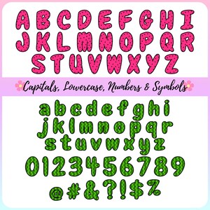 Watermelon Bundle Digital Alphabet Set, Printable PNG Alpha Pack Design ...