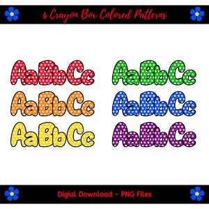 Rainbow Stars Digital Alphabet Set, Printable PNG Alpha Pack Design ...