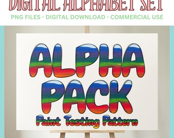 Gold Stripe Digital Alphabet Set, Printable PNG Alpha Pack Design ...