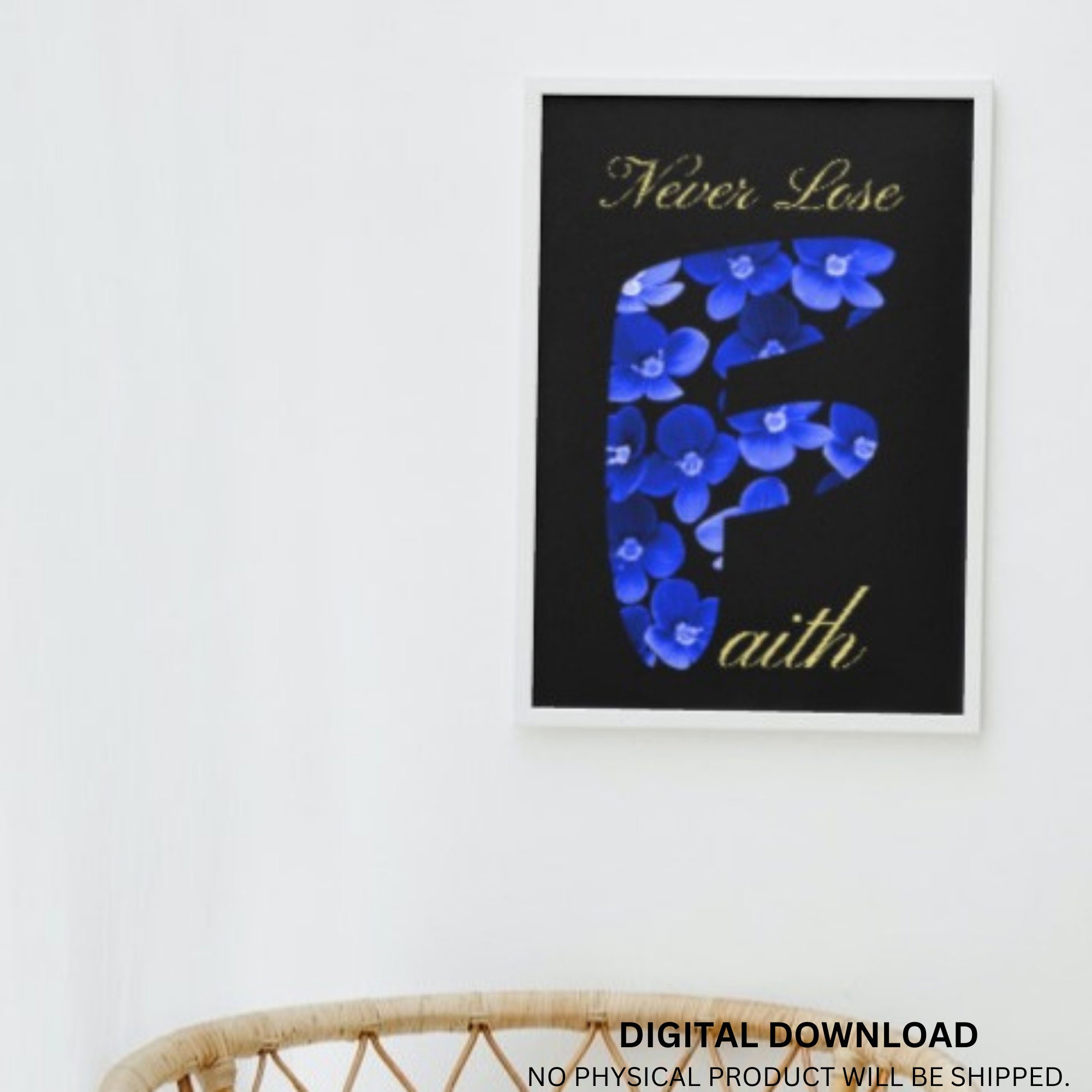 Blue Violets Digital Alphabet Set, Printable PNG Alpha Pack Design ...