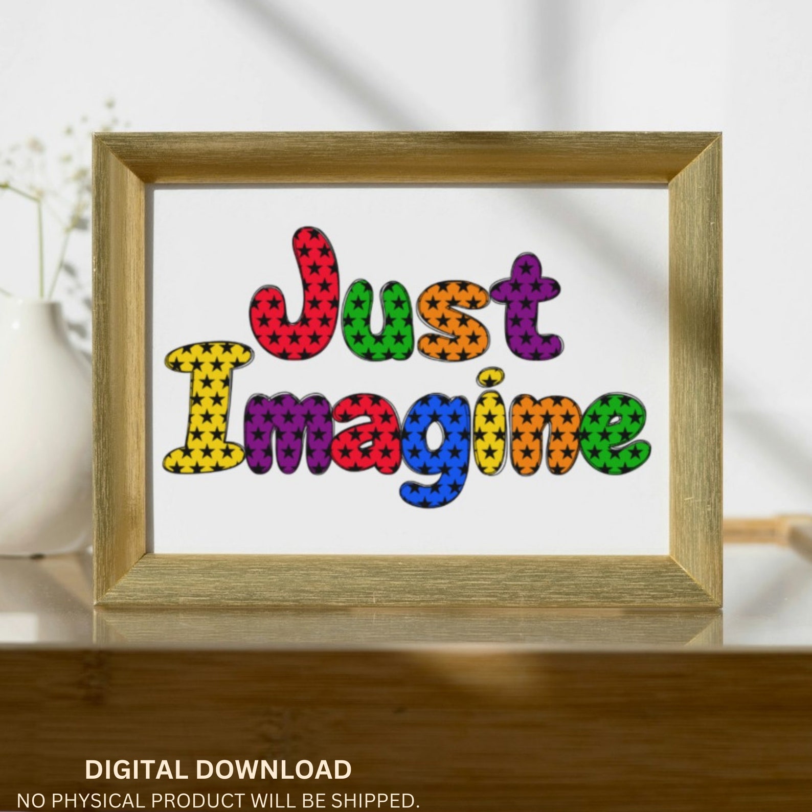 Rainbow Stars Digital Alphabet Set, Printable PNG Alpha Pack Design ...