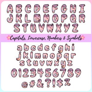 Sunrise Clouds Digital Alphabet Set, Printable PNG Alpha Pack Design ...