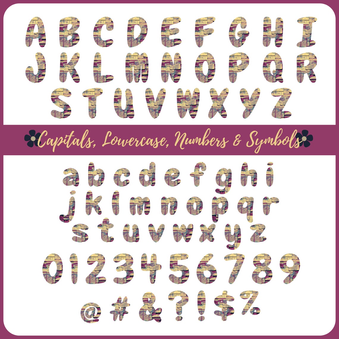 Book Themed Digital Alphabet Set, Printable PNG Alpha Pack Design ...
