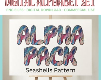 Purple Polka Dots Digital Alphabet Set, Printable PNG Alpha Pack Design ...