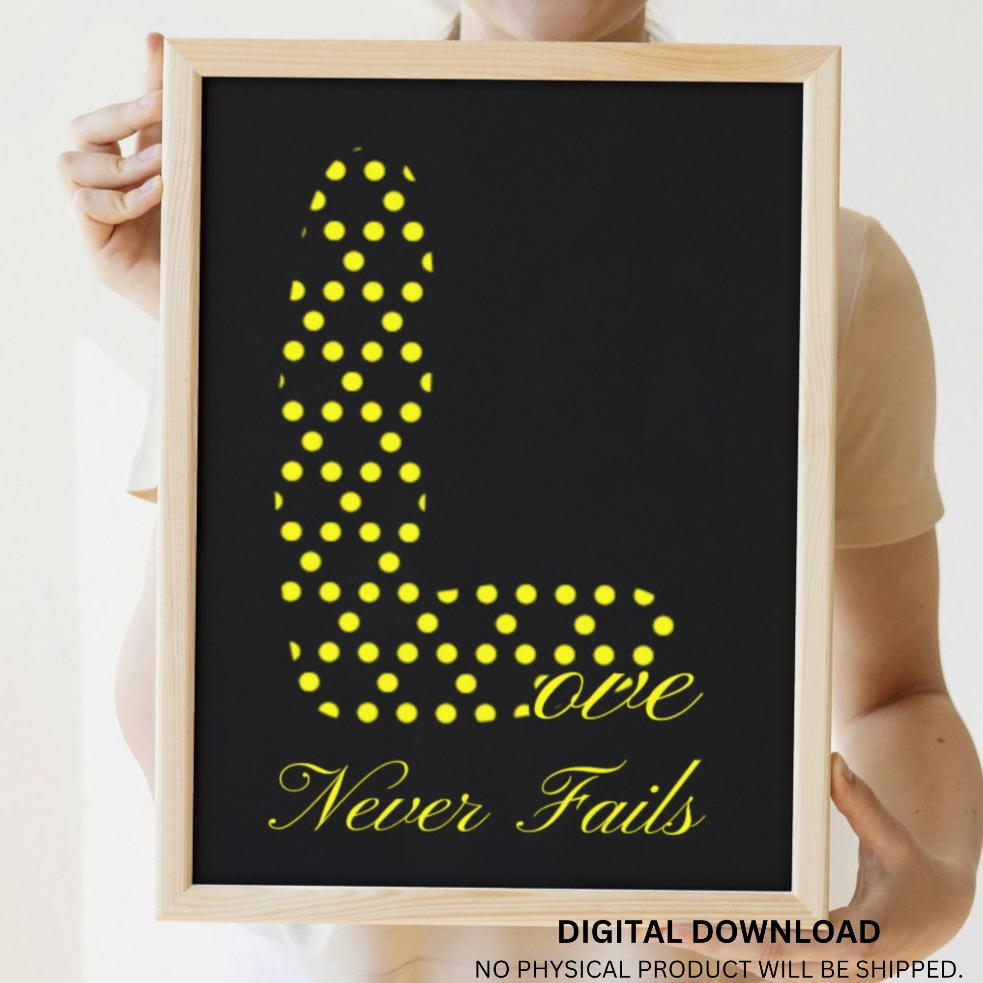 Yellow Polka Dots Digital Alphabet Set, Printable PNG Alpha Pack Design ...
