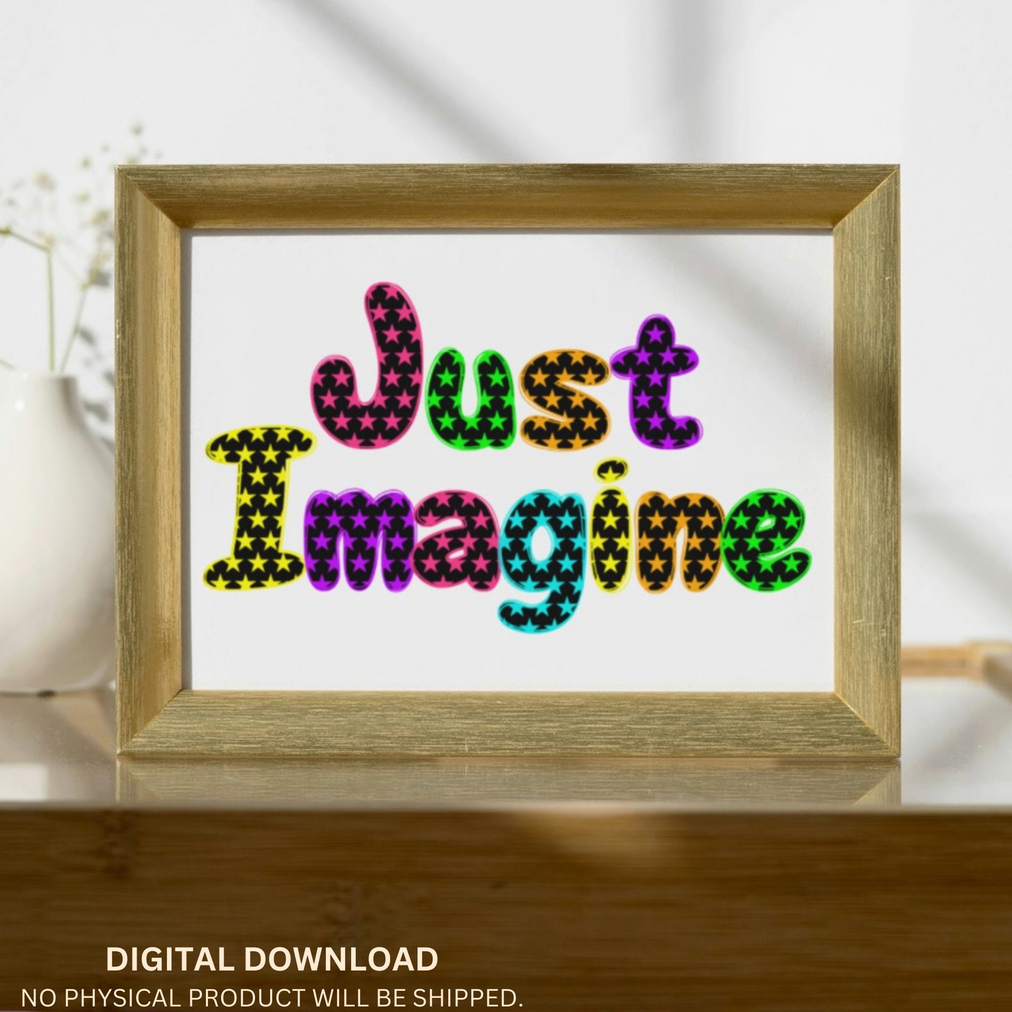 Bright Stars Digital Alphabet Set, Printable PNG Alpha Pack Design ...