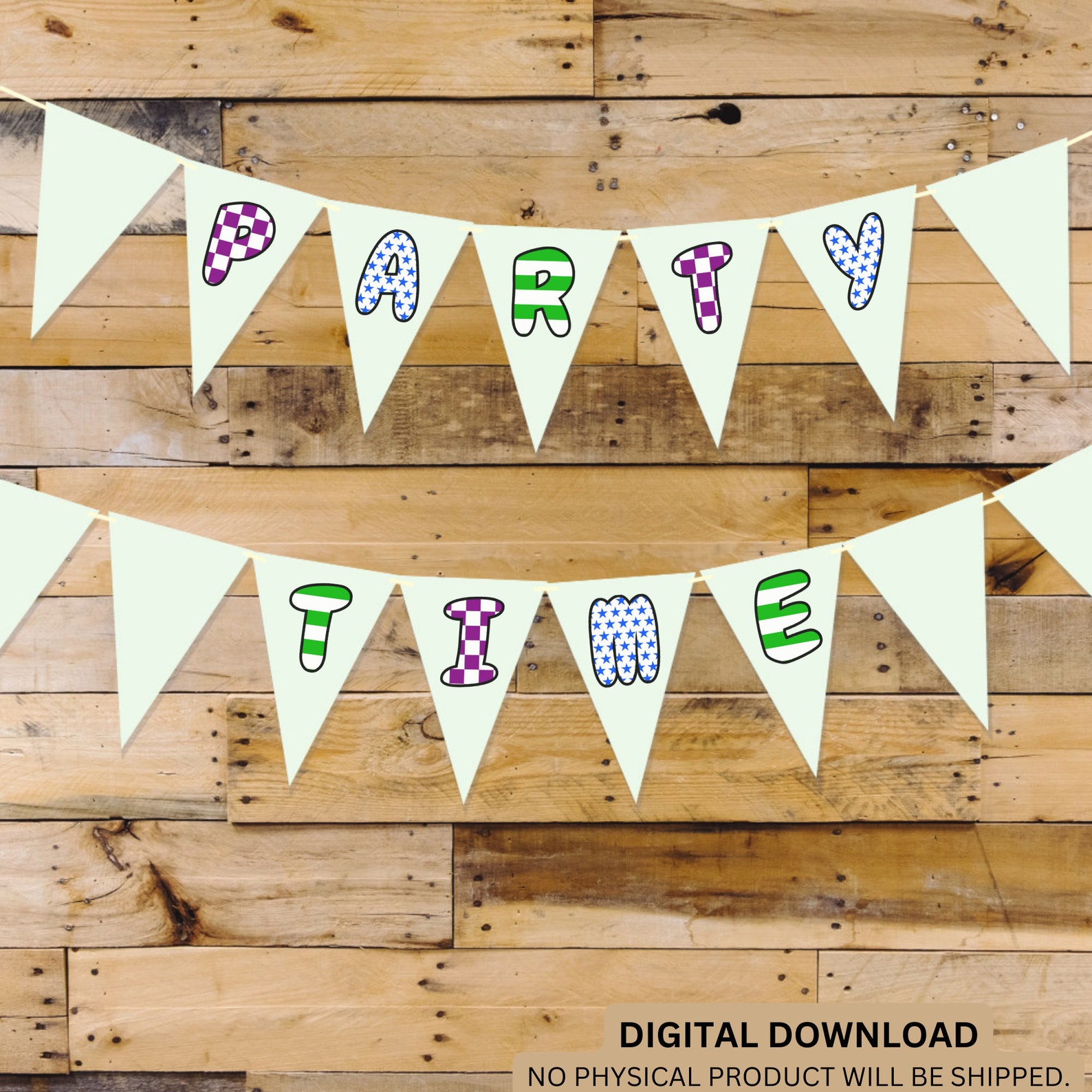Checkers & Stars Digital Alphabet Set, Printable PNG Alpha Pack Design ...