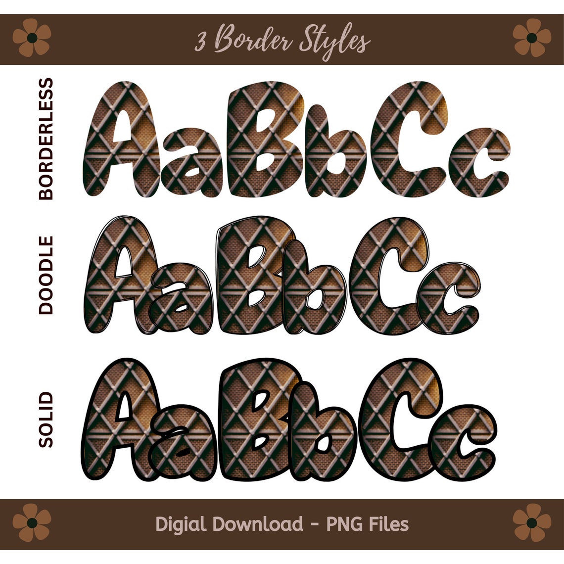 Window Lattice Digital Alphabet Set, Printable PNG Alpha Pack Design ...