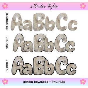 Flower & Feathers Digital Alphabet Set, Printable PNG Alpha Pack Design ...