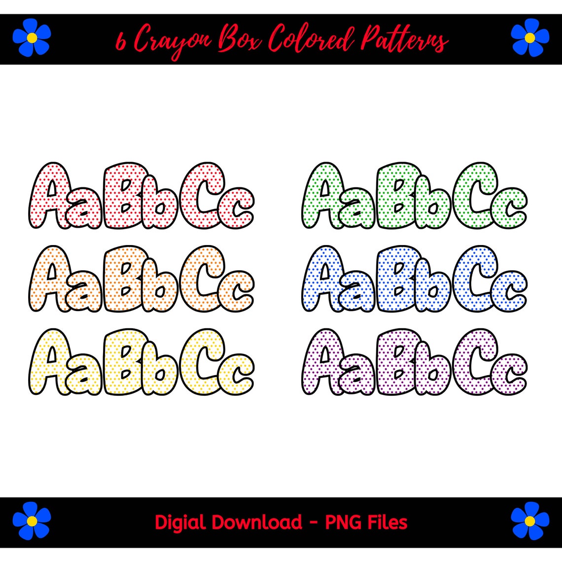 Rainbow Crosshatch Digital Alphabet Set, Printable PNG Alpha Pack ...