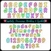 Bright Large Check Digital Alphabet Set, Printable PNG Alpha Pack ...