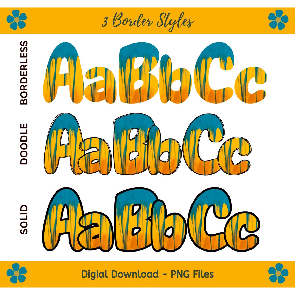 Paint Spill Digital Alphabet Set, Printable PNG Alpha Pack Design ...