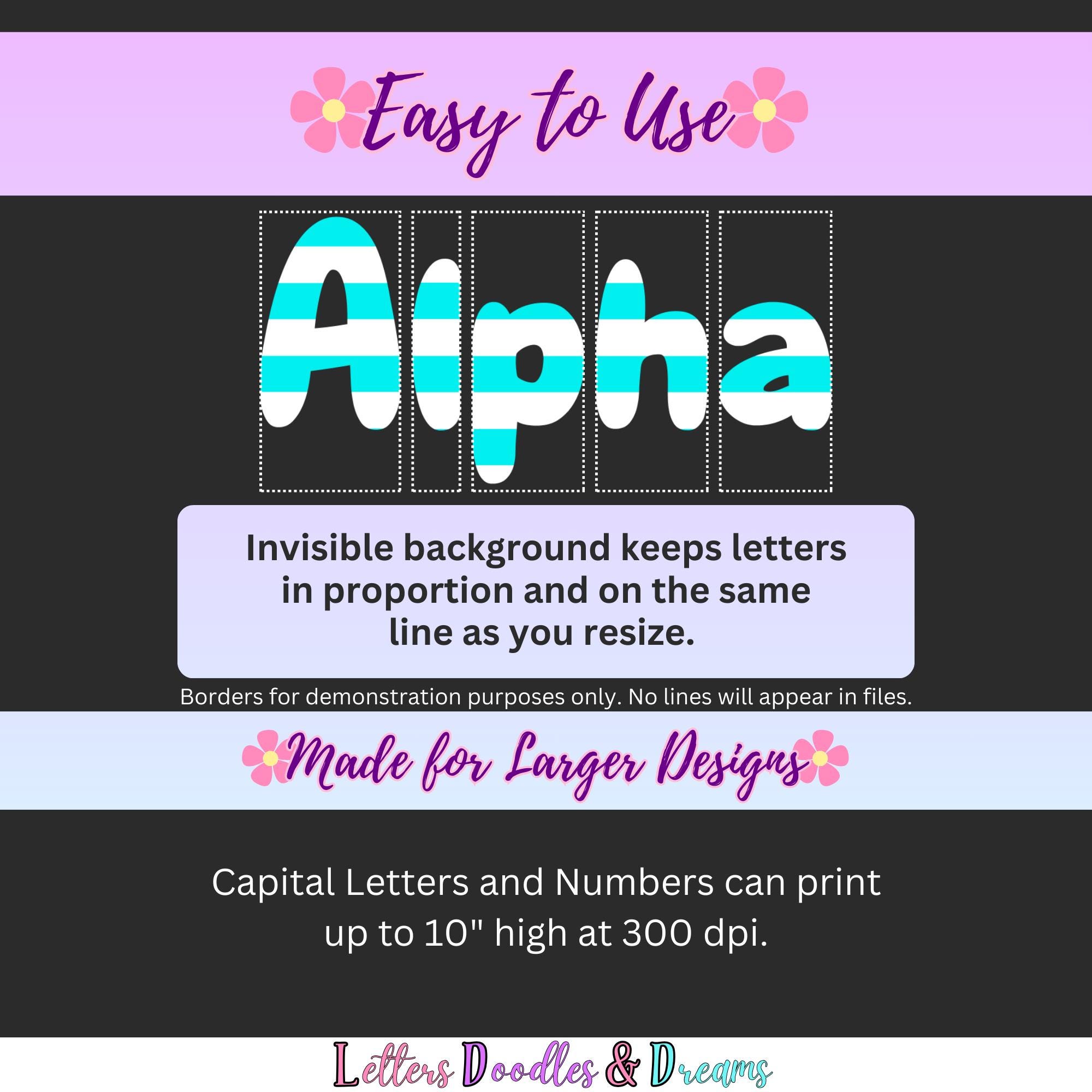 Checkers & Stars Digital Alphabet Set, Printable PNG Font Alpha Pack ...
