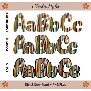 Braided Cords Digital Alphabet Set, Printable PNG Alpha Pack Design ...
