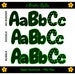Green Polka Dot Digital Alphabet Set, Printable PNG Alpha Pack Design ...