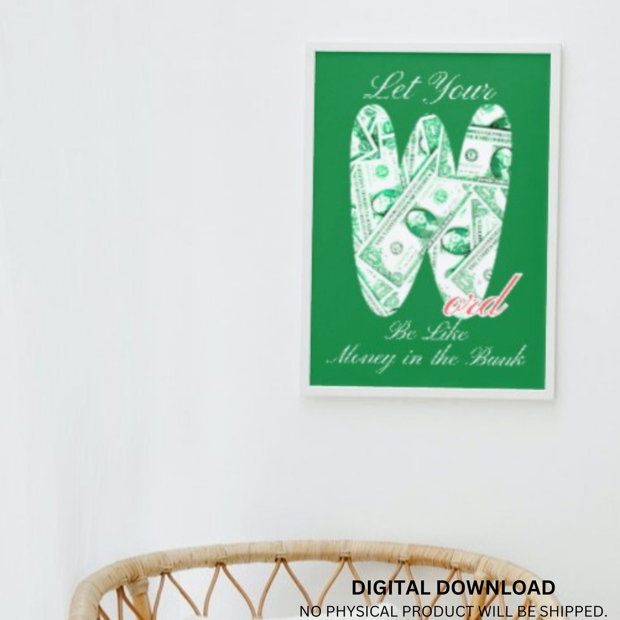 Green Money Digital Alphabet Set, Printable PNG Alpha Pack Design ...