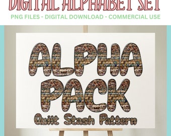 Pink & Blue Swirl Digital Alphabet Set, Printable PNG Alpha Pack Design ...