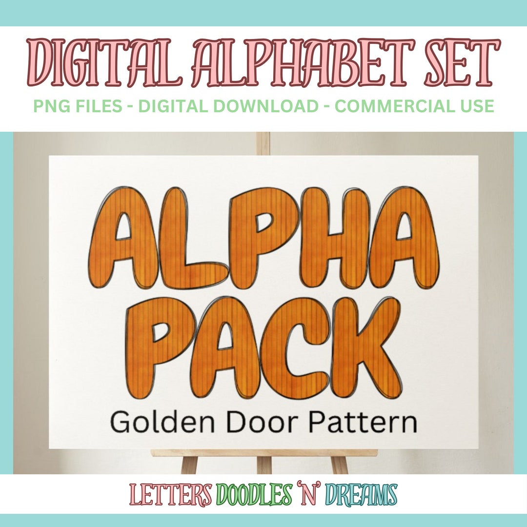 Vertical Stripe Digital Alphabet Set, Printable PNG Alpha Pack Design ...