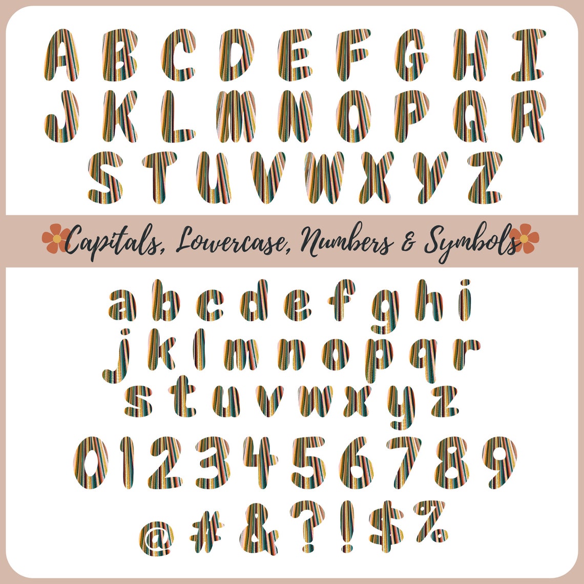 Braided Cords Digital Alphabet Set, Printable PNG Alpha Pack Design ...