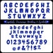 Blue Violets Digital Alphabet Set, Printable PNG Alpha Pack Design ...