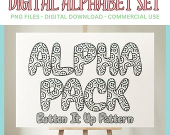 Abstract Light Digital Alphabet Set, Printable PNG Alpha Pack Design ...