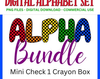 Rainbow Crosshatch Digital Alphabet Set, Printable PNG Alpha Pack ...