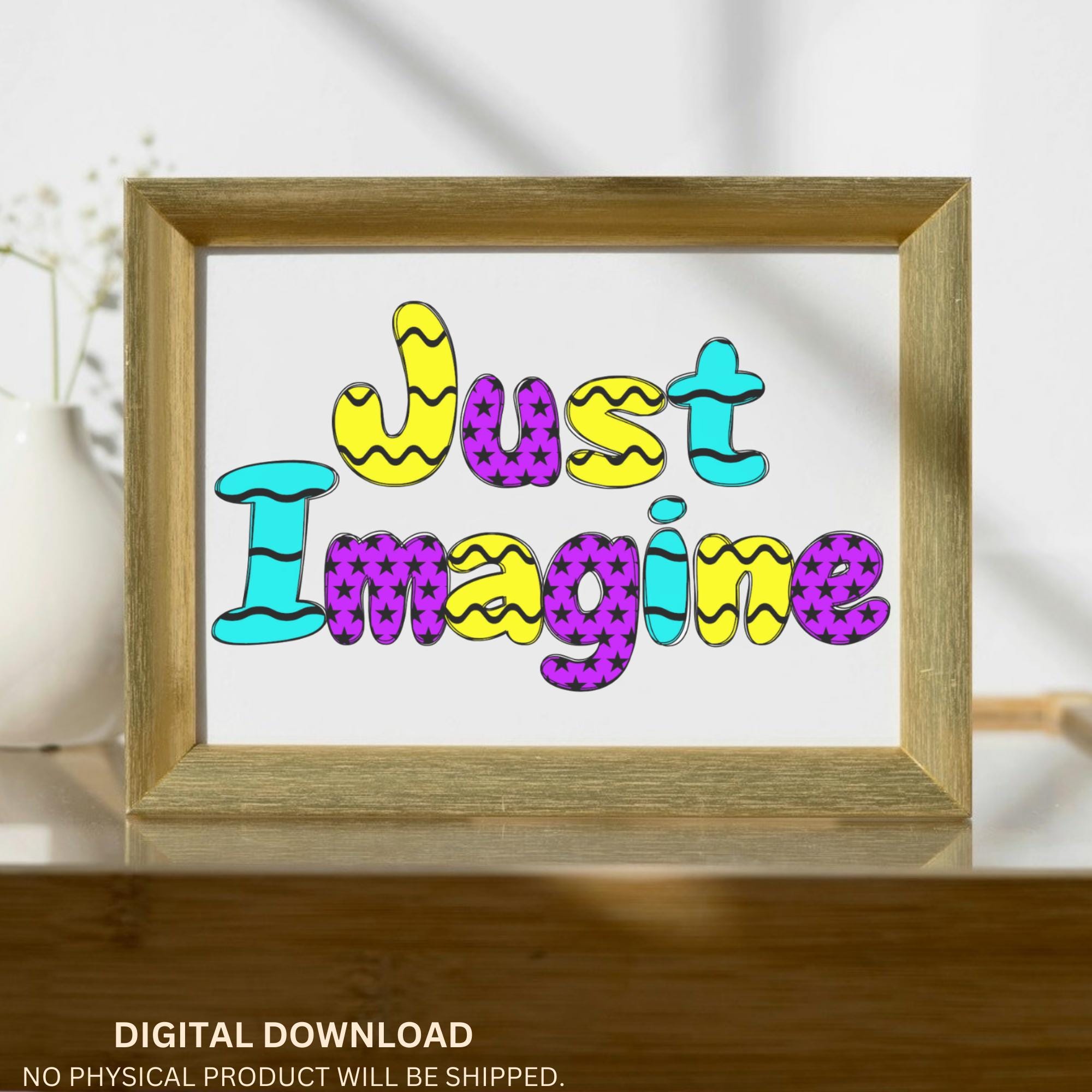 Stars & Streamers Digital Alphabet Set, Printable PNG Font Alpha Pack ...