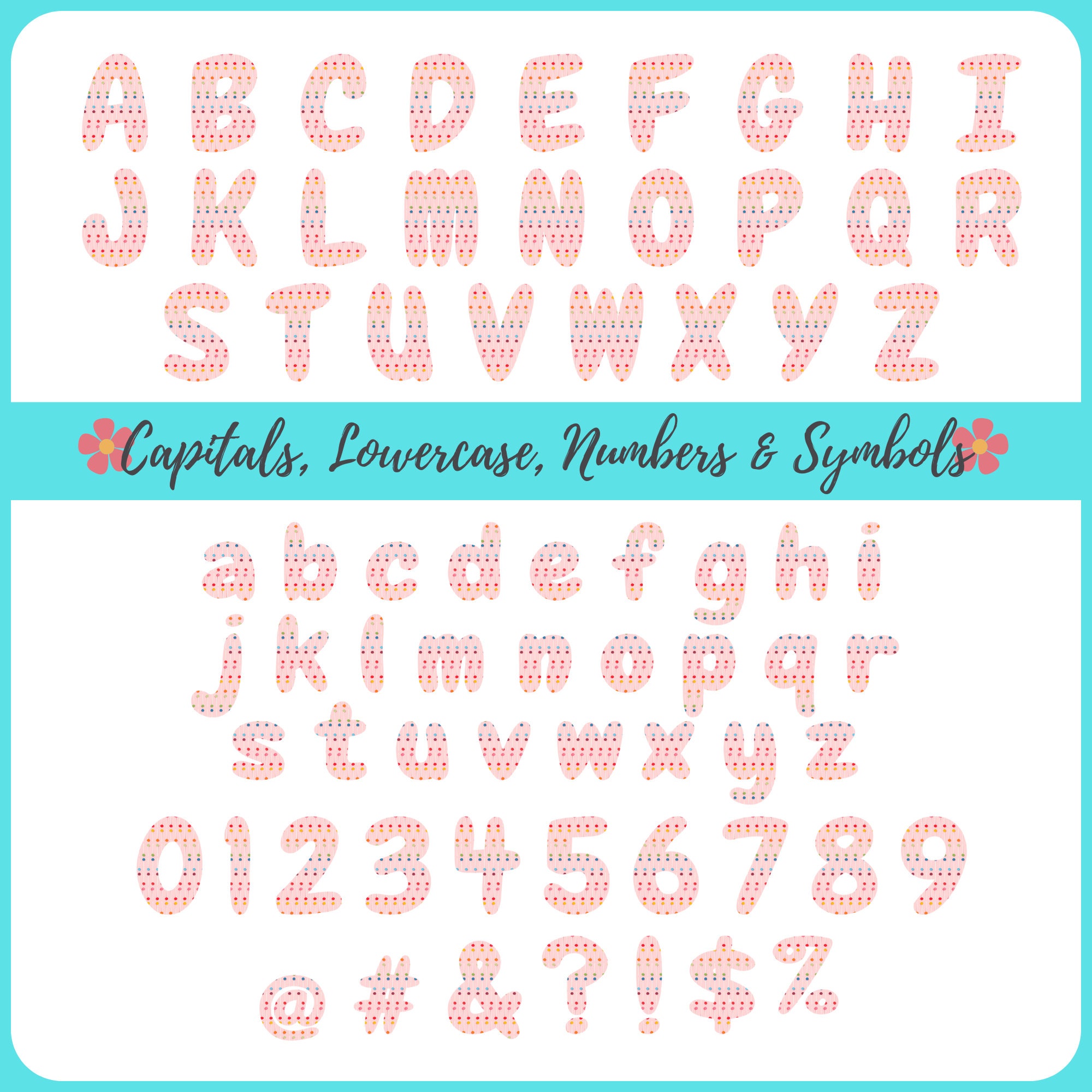 Lollipop Digital Alphabet Set, Printable PNG Alpha Pack Design, Doodle ...