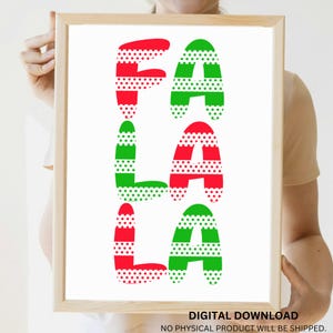 Christmas Polka Dot Stripe Digital Alphabet Set, Printable PNG Font ...