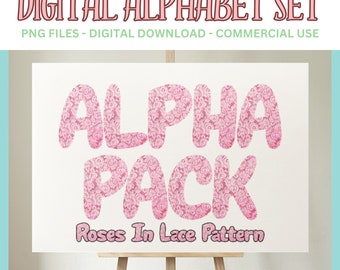 Sunflower Digital Alphabet Set, Printable PNG Alpha Pack Design, Doodle ...