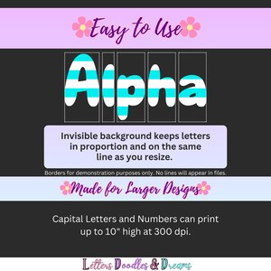 Bright Large Check Digital Alphabet Set, Printable PNG Alpha Pack ...