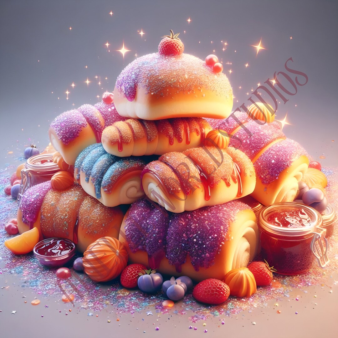 Glitter French Rolls Png, Sparkly Food, Bread, Clipart, Digital ...