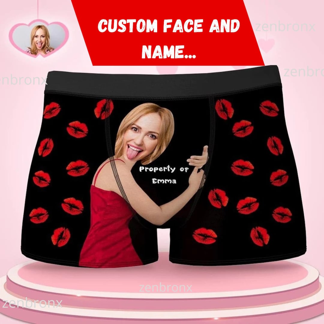 Custom Boxer Brief With Face and Name, Custom Wedding Gift for ...