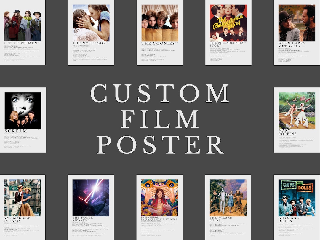 Custom Film Poster Movie Poster Film Print Custom Digital Film Poster ...