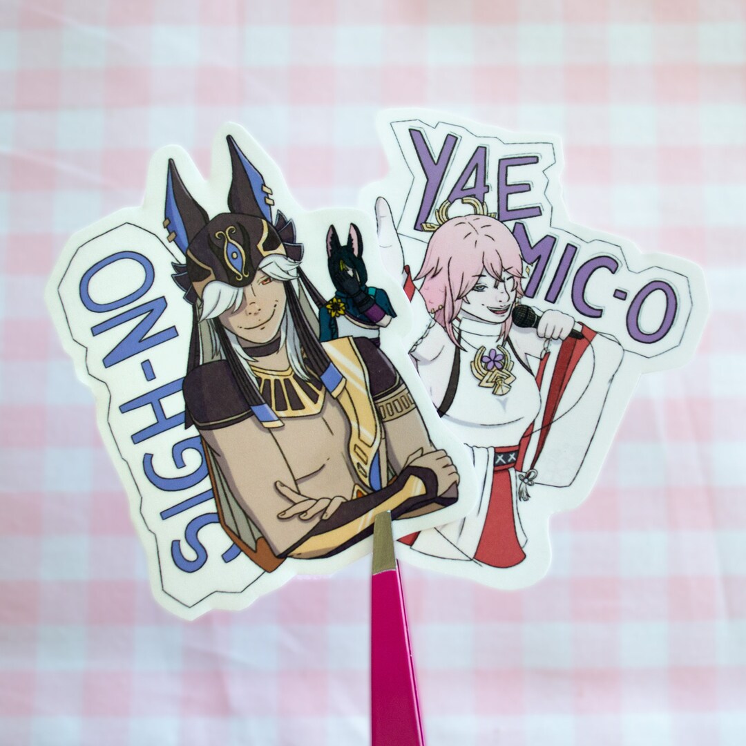 Genshin Impact Pun Sticker // Yae Miko Cyno Funny Pun - Etsy