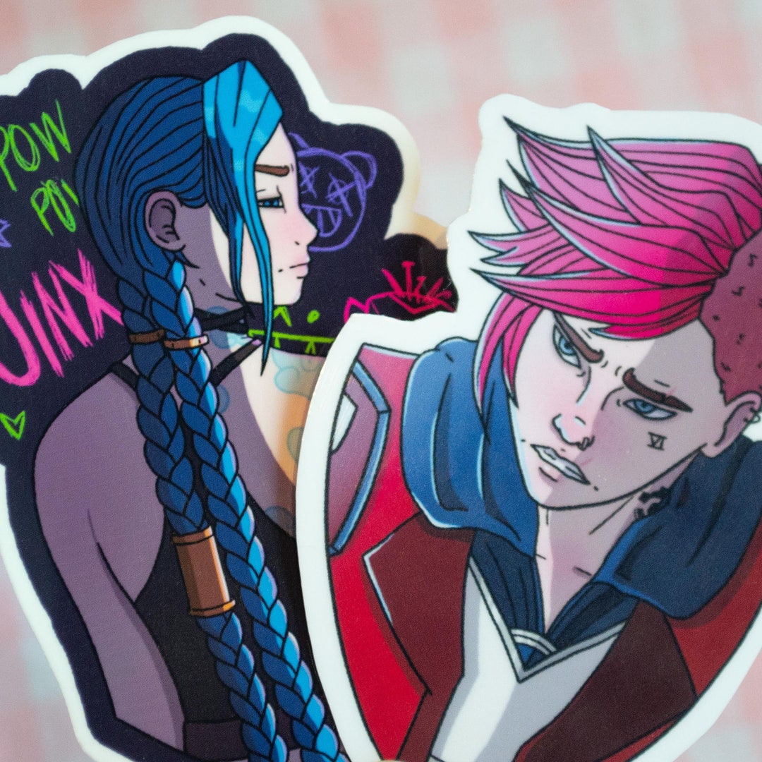 Arcane Jinx Vi Stickers // Arcane League of Legends Stickers - Etsy