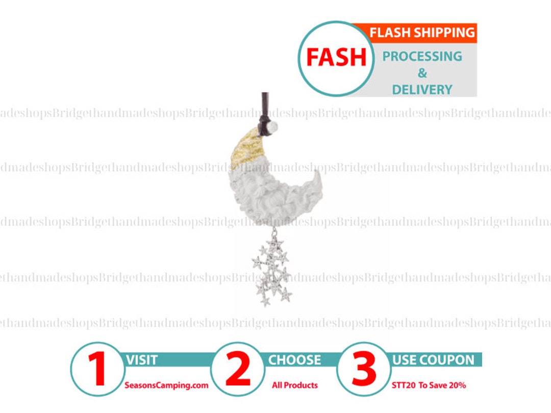 Santa Moon Ornament Christmas Tree Ornament With Family - Etsy