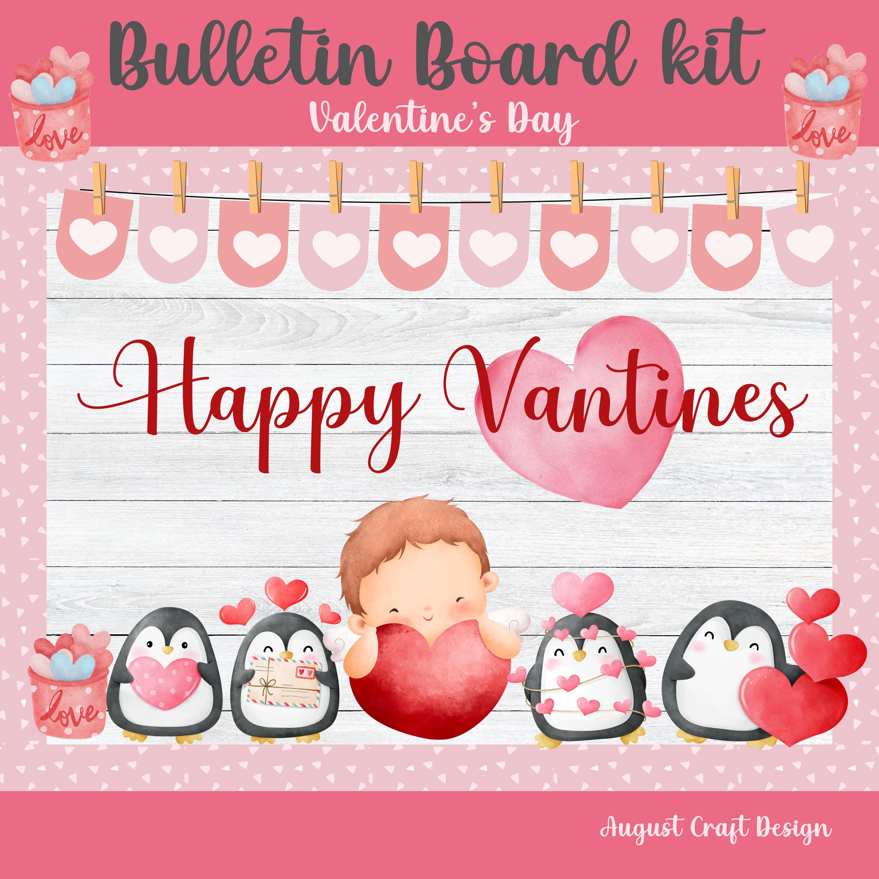 Valentines Bulletin Board Kit Printable Classroom Decoration. - Etsy