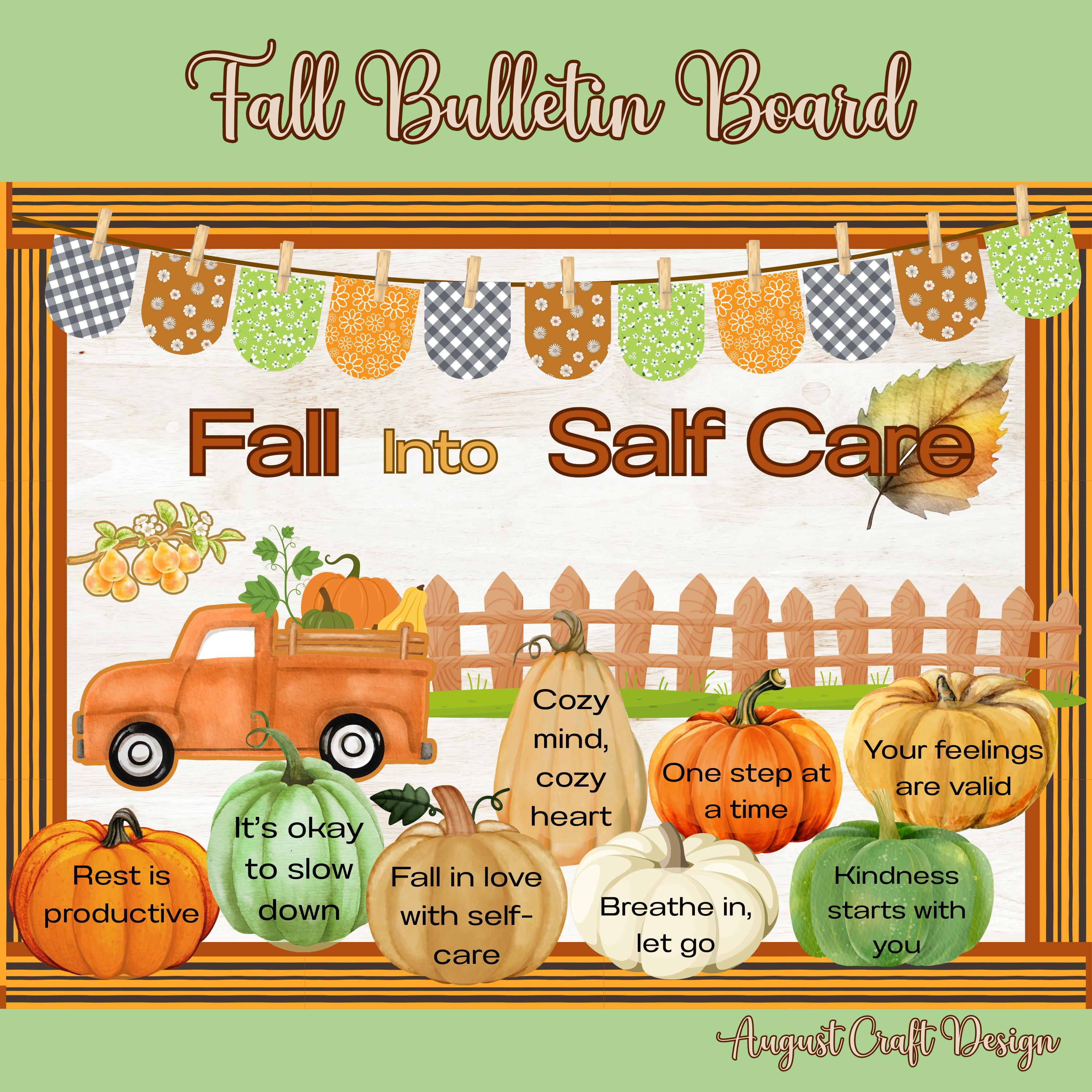 Fall Classroom Decor – Self-care Bulletin Board – Printable Positive ...