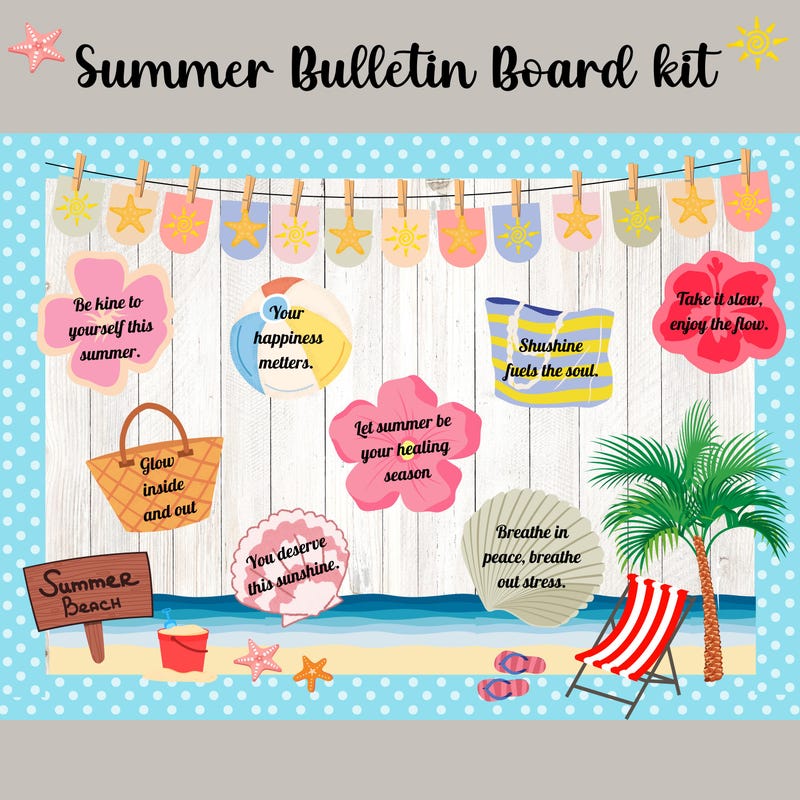 Summer Health Bulletin Board Ideas - Etsy