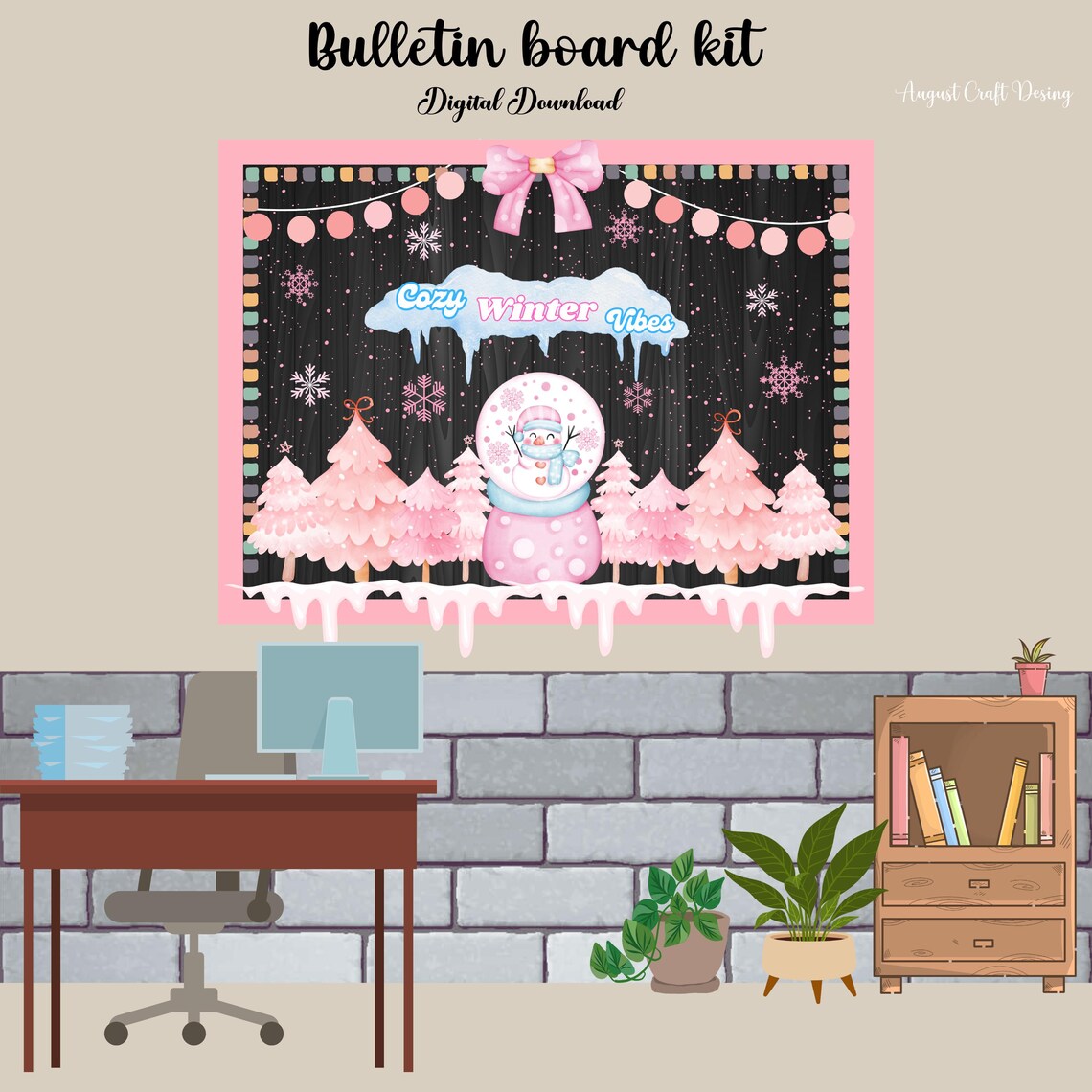 Winter Classroom Bulletin Board Kit: Snow Theme Decor (PDF) - Etsy