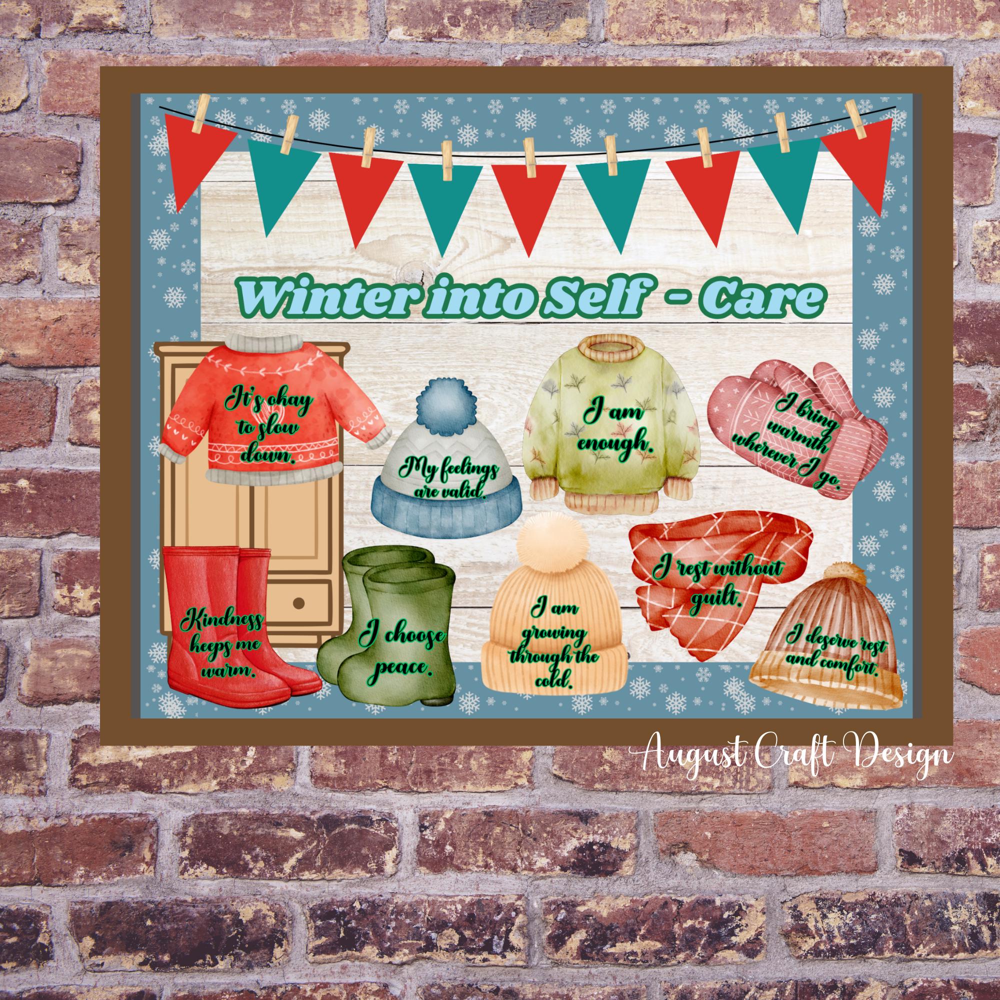 Winter Bulletin Board | Self-care Affirmation Classroom Decor | Winter ...