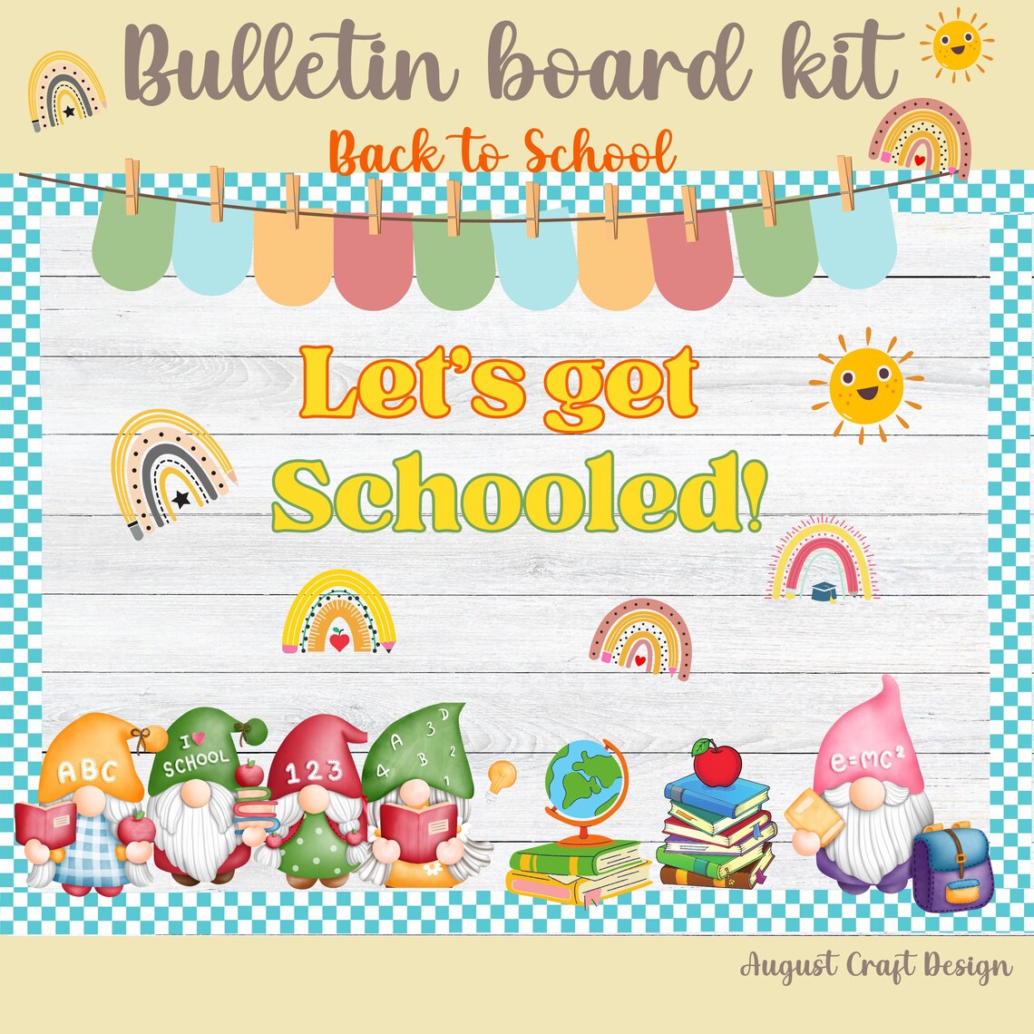 Back to School Bulletin Board Kit or Classroom Door Decor, Easy and ...